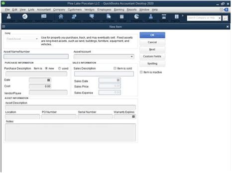 How To Set Up A Fixed Asset List In Quickbooks Desktop