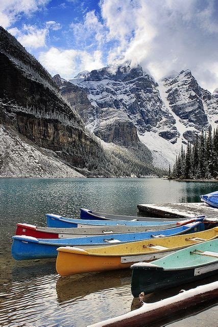 Winter Season At Moraine Lake In Banff National Banff National