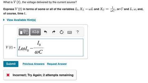 What Is V T The Voltage Delivered By The StudyX