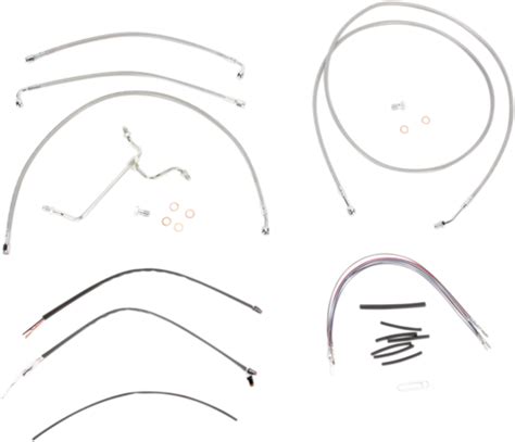 Burly Brand B30 1118 Complete Stainless Braided Handlebar Cable