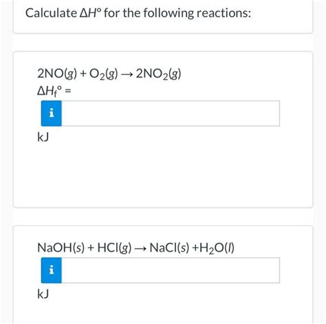 Solved Naoh S Hcl G →nacl S H2o I Calculate Δh∘ For The