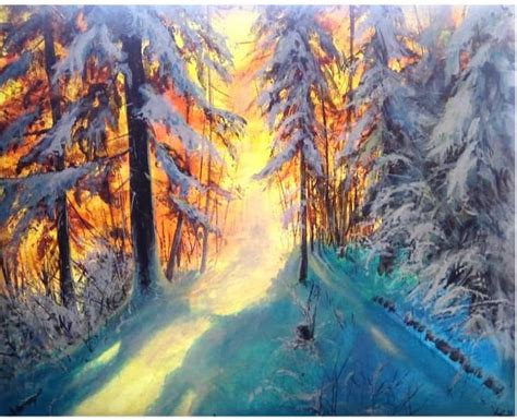 Картина «Мороз и солнце Холст Акрил 2020 г