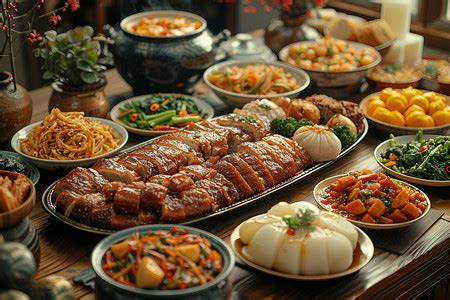 丰盛中餐佳肴高清图片下载 正版图片601255635 摄图网
