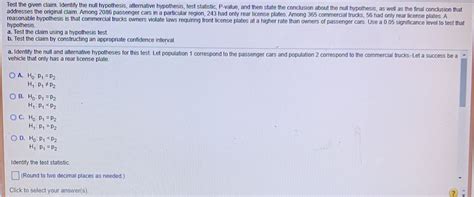 Answered Test The Given Claim Identify The Null… Bartleby