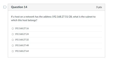 Solved If A Host On A Network Has The Address Chegg Com