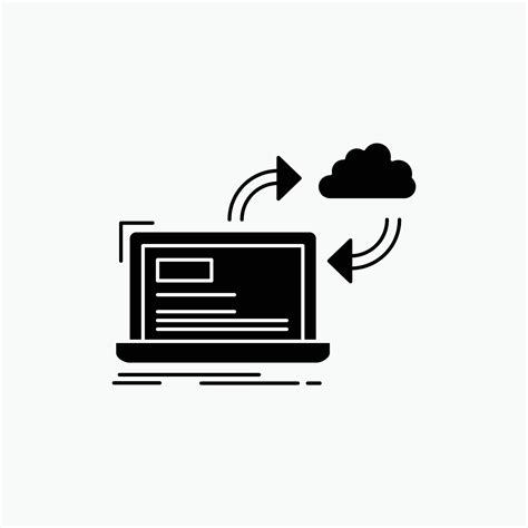 Sync Processing Data Dashboard Arrows Glyph Icon Vector Isolated Illustration 13046969