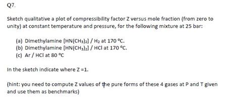 Q7 Sketch Qualitative A Plot Of Compressibility