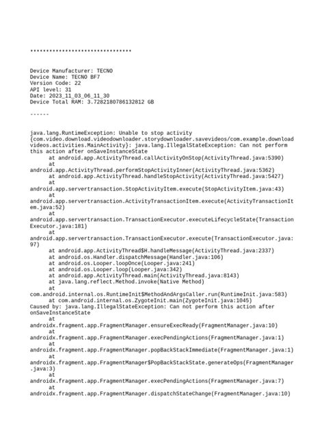 Crashreport 1699009890559 Pdf Java Programming Language Android