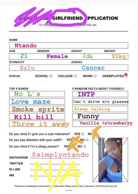 Ntando Girlfriend Application