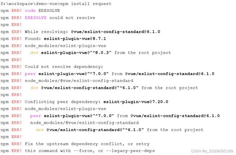 使用npm命令总是报 Eresolve Could Not Resolve”错误 Csdn博客