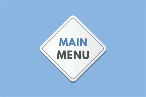 main menu text button main menu sign icon label sticker web buttons