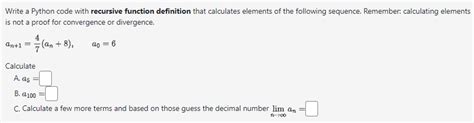 Solved Write A Python Code With Recursive Function Chegg