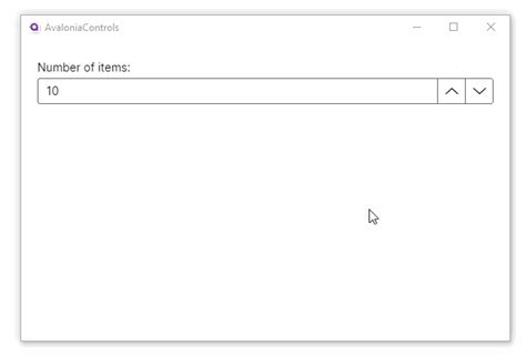Numericupdown 数字上下调节器 Avalonia Docs