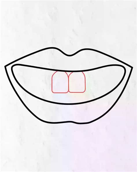 How To Draw Teeth Third Step Teeth Drawing Easy Step Easy Tutorial