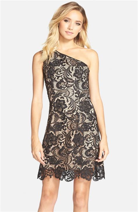 Dress The Population Isabella One Shoulder Lace Sheath Dress Nordstrom