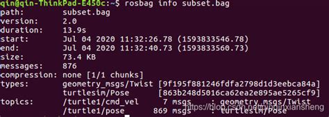 Ros入门：保存和回放数据（bag文件的使用）rosbag回放数据 Csdn博客
