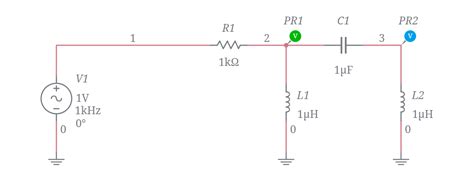 Third Order LC High Pass Filter Multisim Live