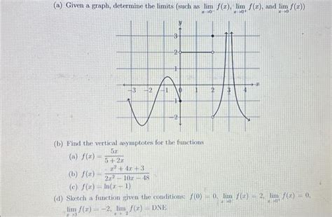 solved a given a graph determine the limits such as