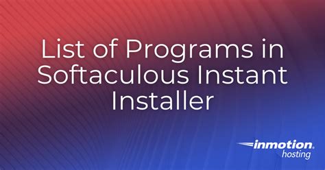 softaculous 1 click installer complete list of programs