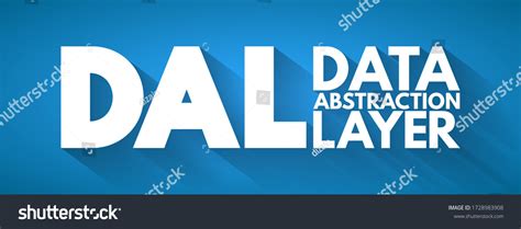 Dal Data Abstraction Layer Application Programming Stock Vector