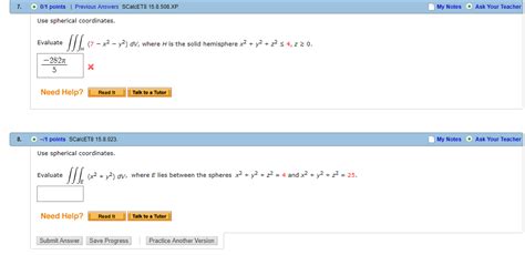 solved use spherical coordinates evaluate integral