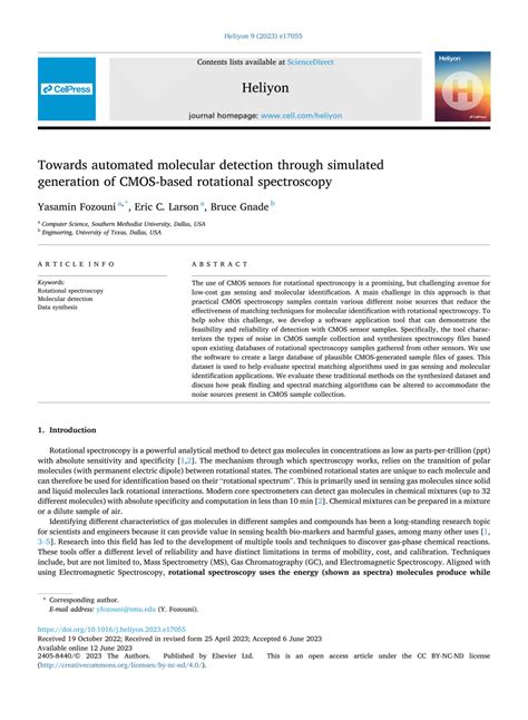 Pdf Towards Automated Molecular Detection Through Simulated Generation Of Cmos Based