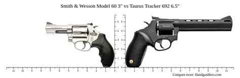 Smith And Wesson Model 60 3 Vs Taurus Tracker 692 6 5 Size Comparison