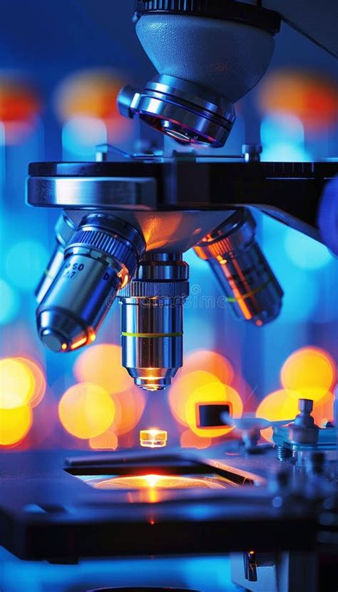 Dna Research Lab Scientist Conducts Biotech Experiments With Advanced Equipment Technology Stock