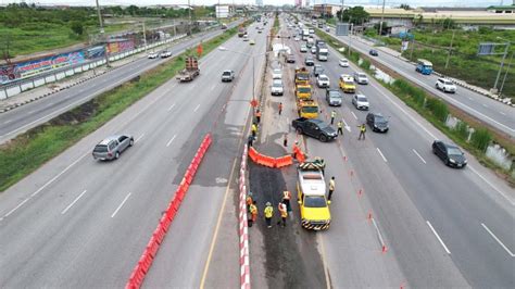 แก้รถติด กรมทางหลวงทดลองเปิดจุดกลับรถเกาะกลาง พระราม 2 ชั่วคราว ที่ กม 37 ช่วงซ่อมสะพานหน้า