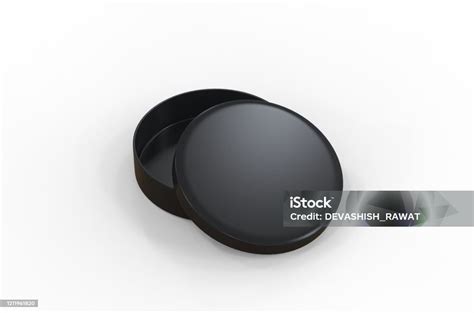 둥근 검은 색 골판지 포장 상자 절연 흰색 배경에 템플릿을 조롱 3d 그림 0명에 대한 스톡 사진 및 기타 이미지 0명 3차원 형태 가리기 Istock