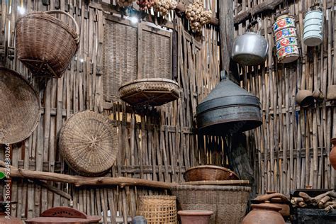 Variety And Types Of Utensils For Simple Cooking Of Asian Families In The Past Traditional Asia
