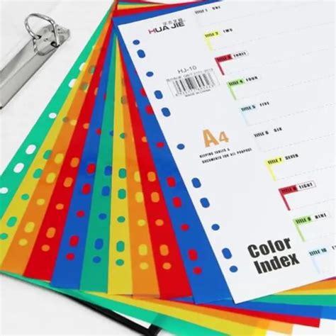 11 홀 A4 바인더 내부 페이지 칸막이 세트 5 페이지팩 나선형 노트북 루스 리프 색인 종이 사무용품 신제품바인더 인덱스 디바이더 Aliexpress