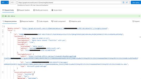 Getting Late Response In Insightsshared Api Even User Shared A Doc With Me Microsoft Qanda