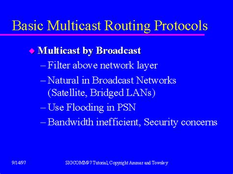 Basic Multicast Routing Protocols