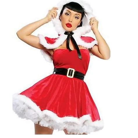 Red Sexy Christmas Costume Womens Clothes Bodyshaper Women Santa Costume 2015 High Quality