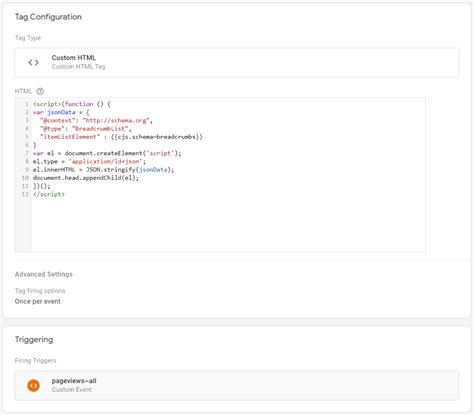 implement structured data breadcrumbs using gtm cf agency