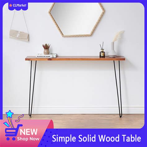 Solid Wood Square Table Wall Table Simplicity Case Table Corridor Table Natural Atmosphere