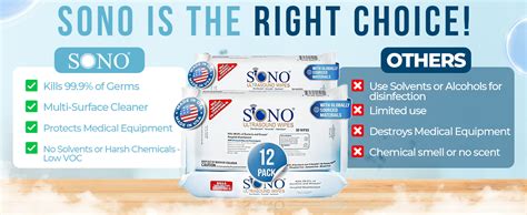 Sono Multipurpose Ultrasound Disinfecting Wipes Clinical