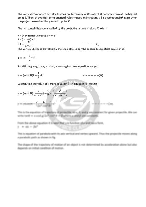 SOLUTION Projectile Motion Notes Studypool