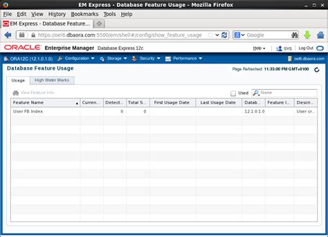 Enterprise Manager Database Express Oracle Database 12c Release 1 121