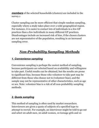 Methods Of Sampling For Research Paper Dehradun Uttrakhand PDF