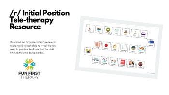 Articulation Practice Online Activity R Initial Word Position TpT