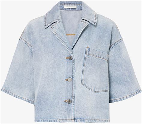 Camilla And Marc Womens Washed Blue Ina Boxy Fit Denim Shirt ShopStyle T Shirts