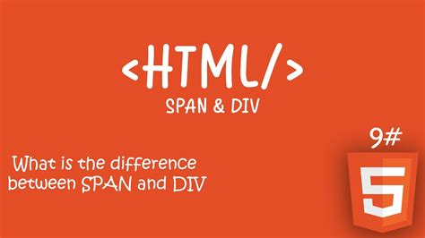 9 Learn Html Span And Div Youtube