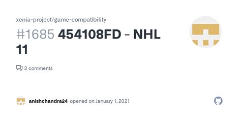 454108fd Nhl 11 · Issue 1685 · Xenia Projectgame Compatibility · Github