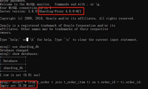 Execute The Query Statement，sharding Proxy An Exception Occurred In The