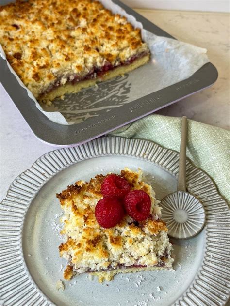 Raspberry And Coconut Slice — Cooking With Danie