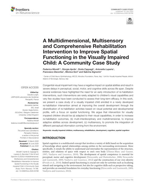 Pdf A Multidimensional Multisensory And Comprehensive Rehabilitation Intervention To Improve