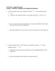 Chapter 7 Handout Sampling And Sampling Distributions Docx STATS250 Applied Statistics