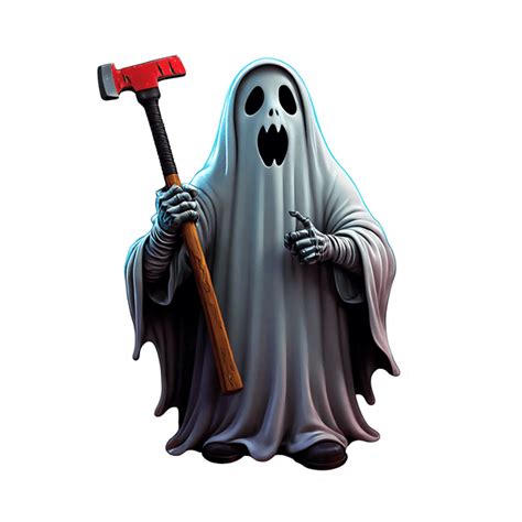 Ghost Hammer Spooky Sticker Heat Press Transfer